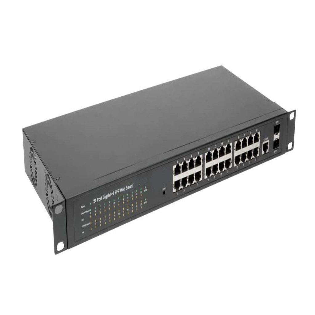 SWITCH 24 PUERTOS STC-S0224R GIGABIT 10/100/1000 METÁLICO RACKEABLE ...