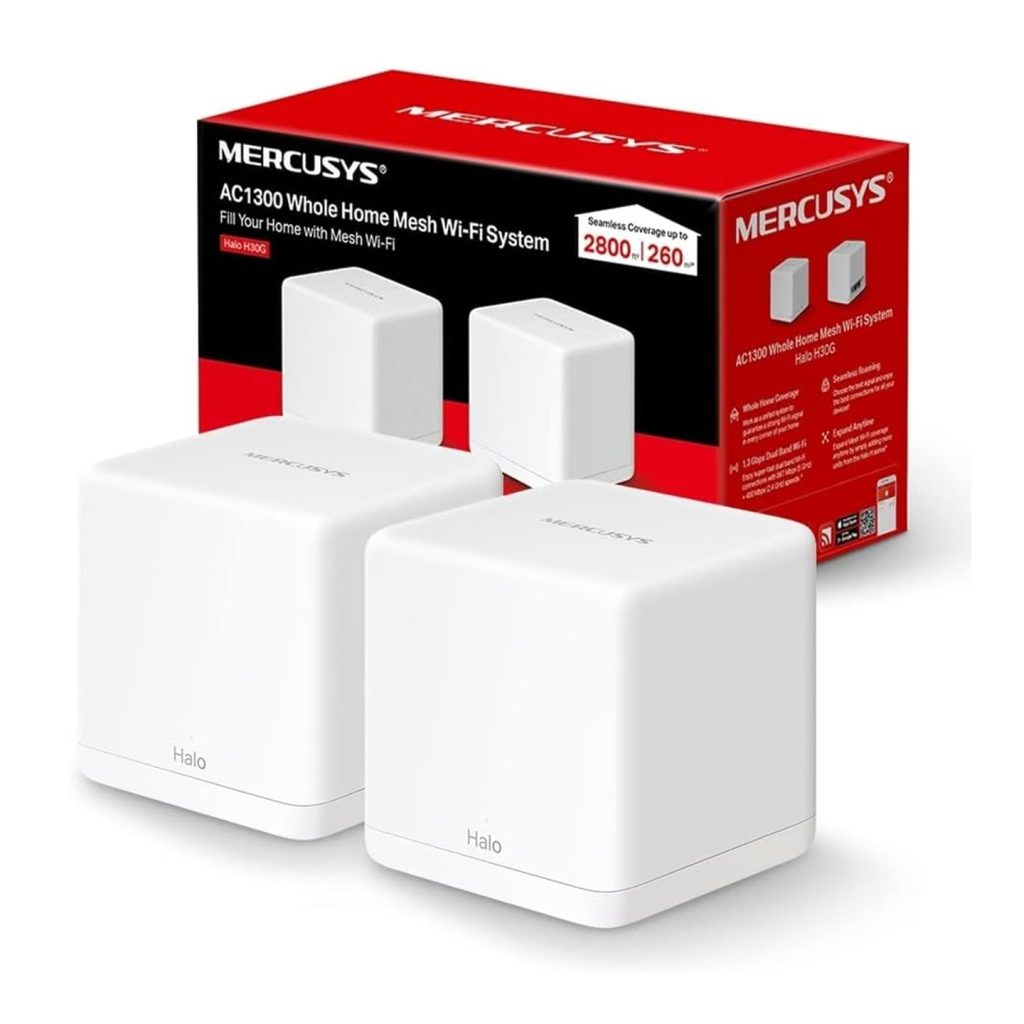 HALO H30G (2-Pack) AC1300 Sistema Wi-Fi Mesh Mercusys. - Tiendita Firestar