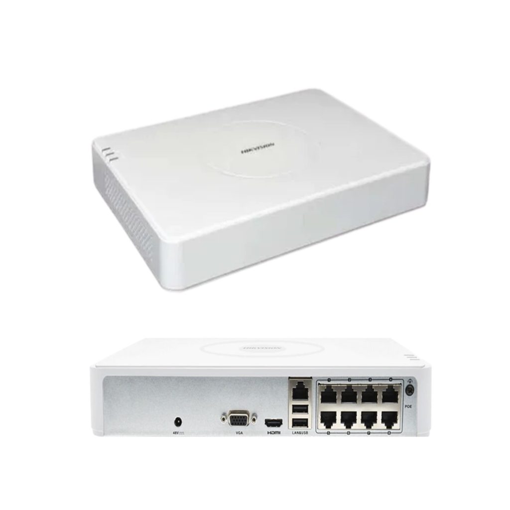 Nvr 8 ch ds-7108NI-Q1 poe 4 MPX Hikvision. - Tiendita Firestar